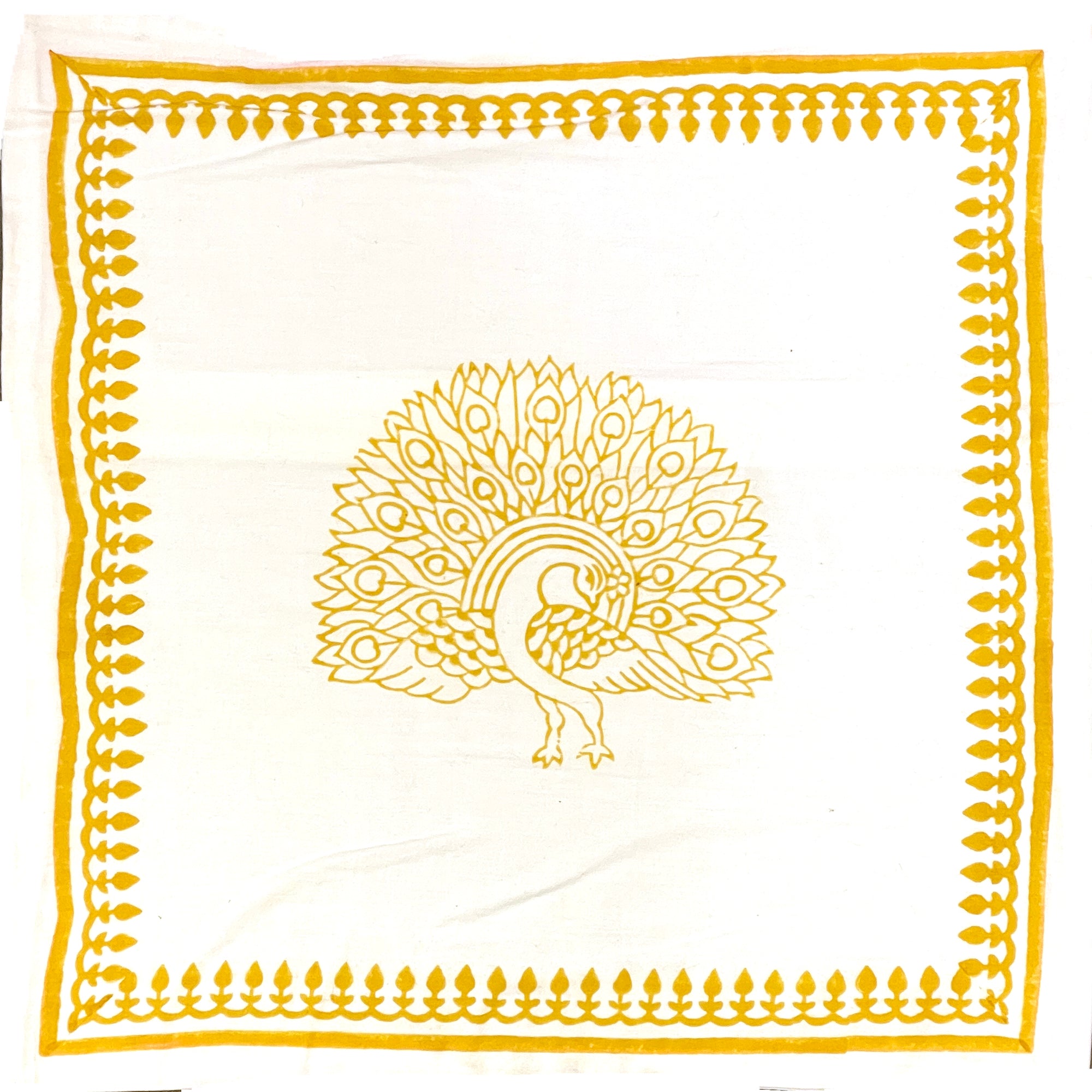 Cotton Block Print Peacock